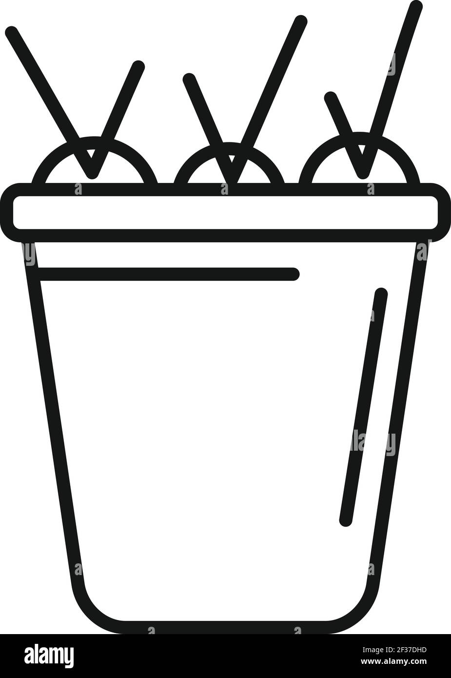 White bucket full organic Stock Vector Images - Alamy