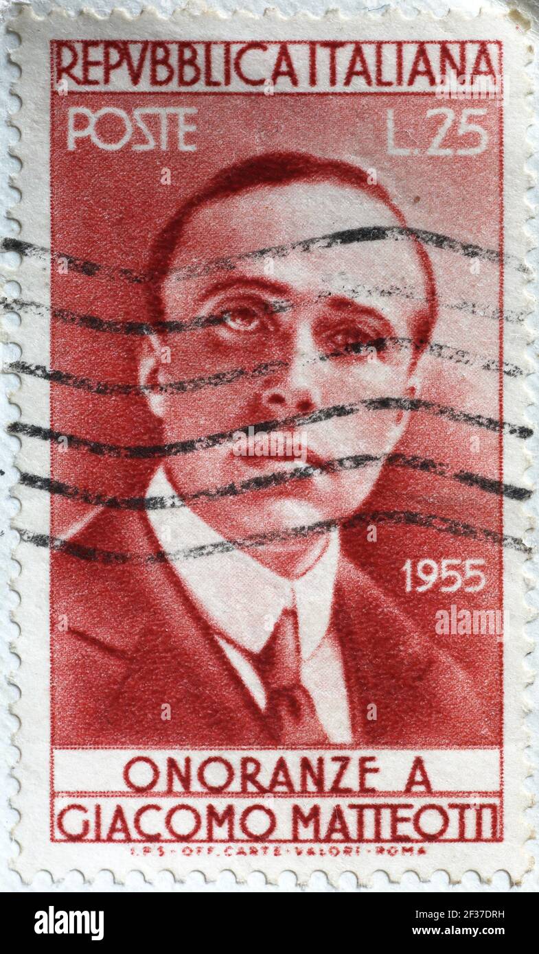 Giacomo Matteotti on italian postage stamp Stock Photo - Alamy