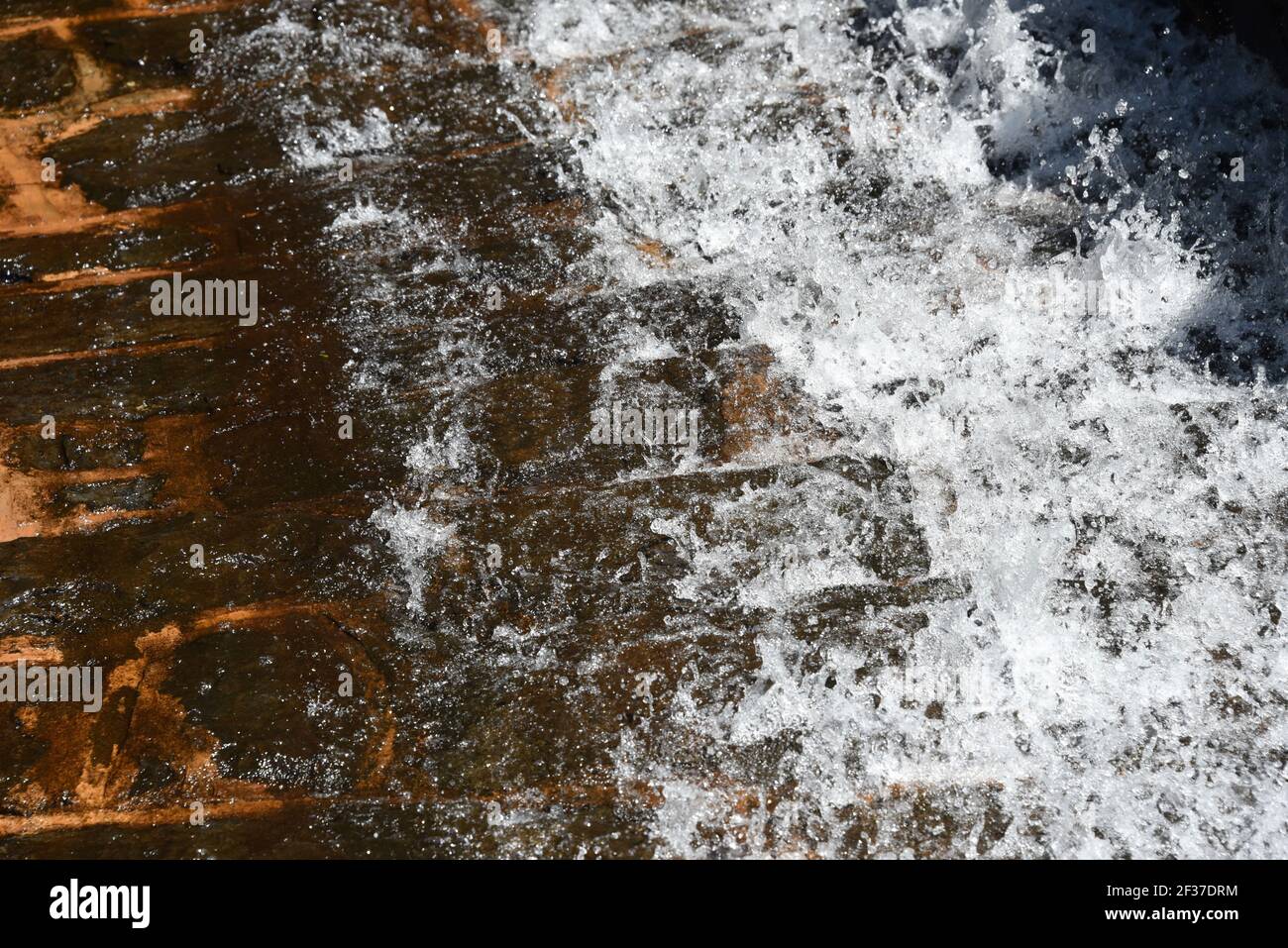 Waterfall in Bays Mountain State Park flows from Bays Mountain Lake in ...