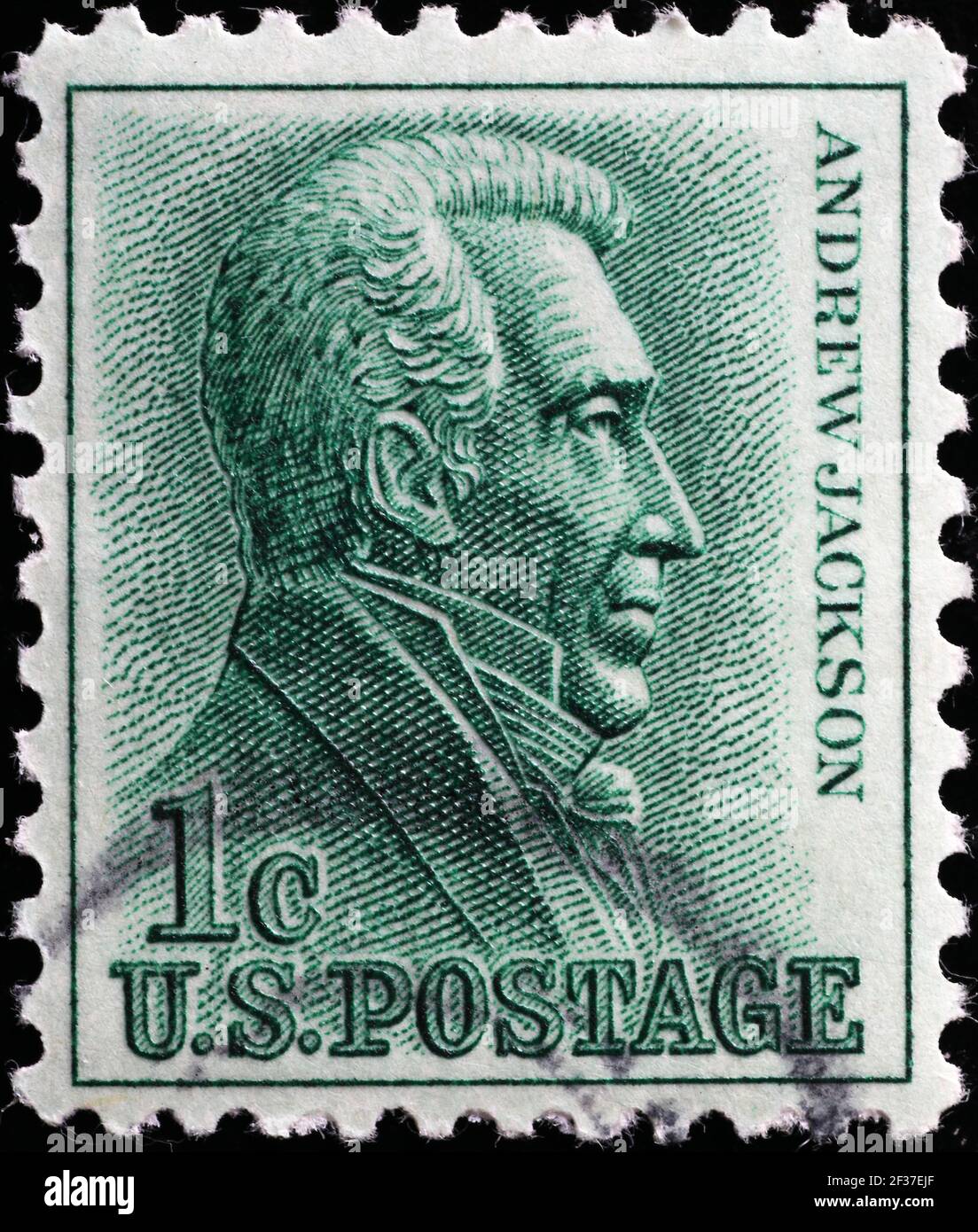 President Andrew Jacson on old american stamp Stock Photo - Alamy