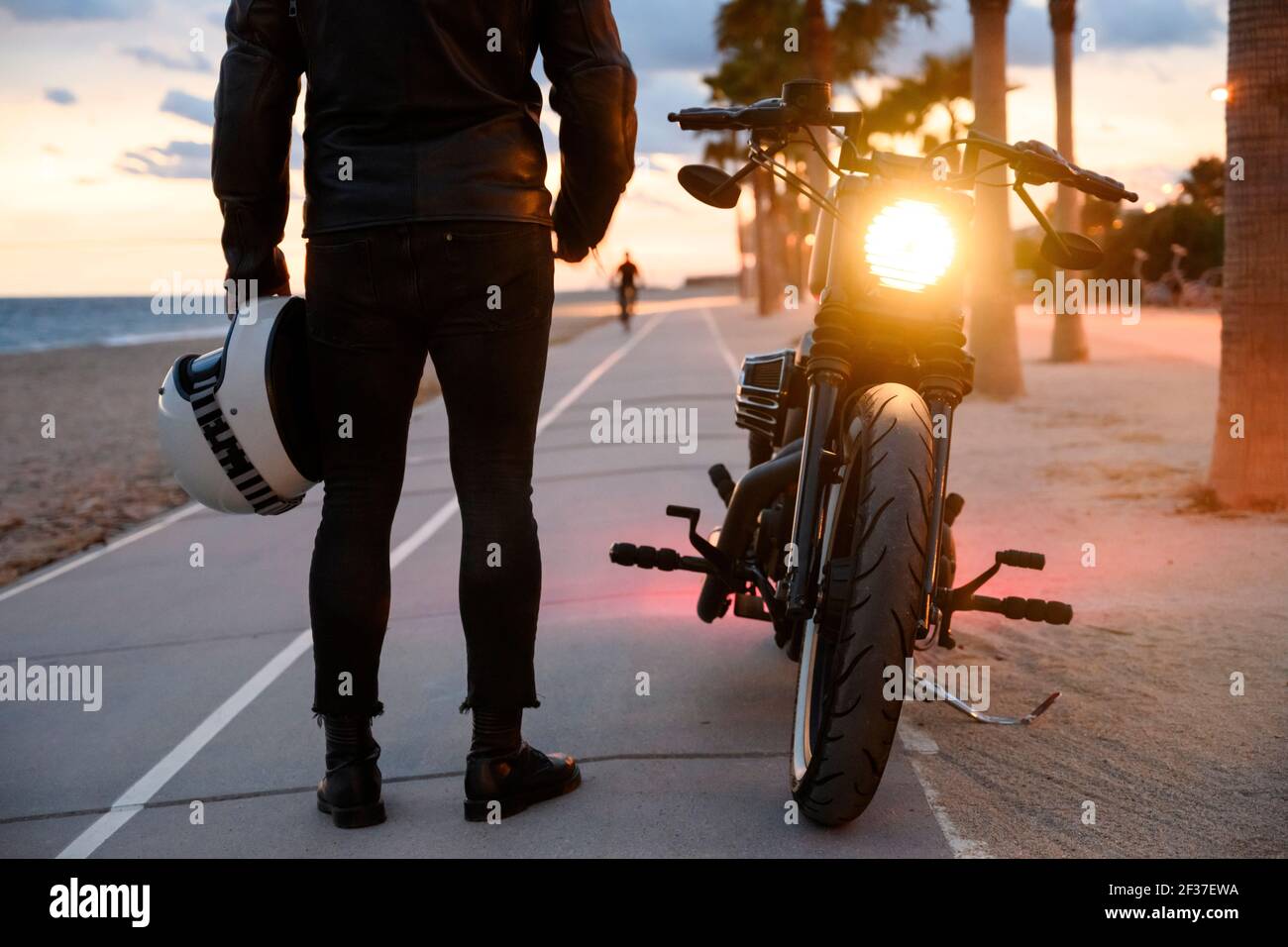 Motorcycle Rider Sunset