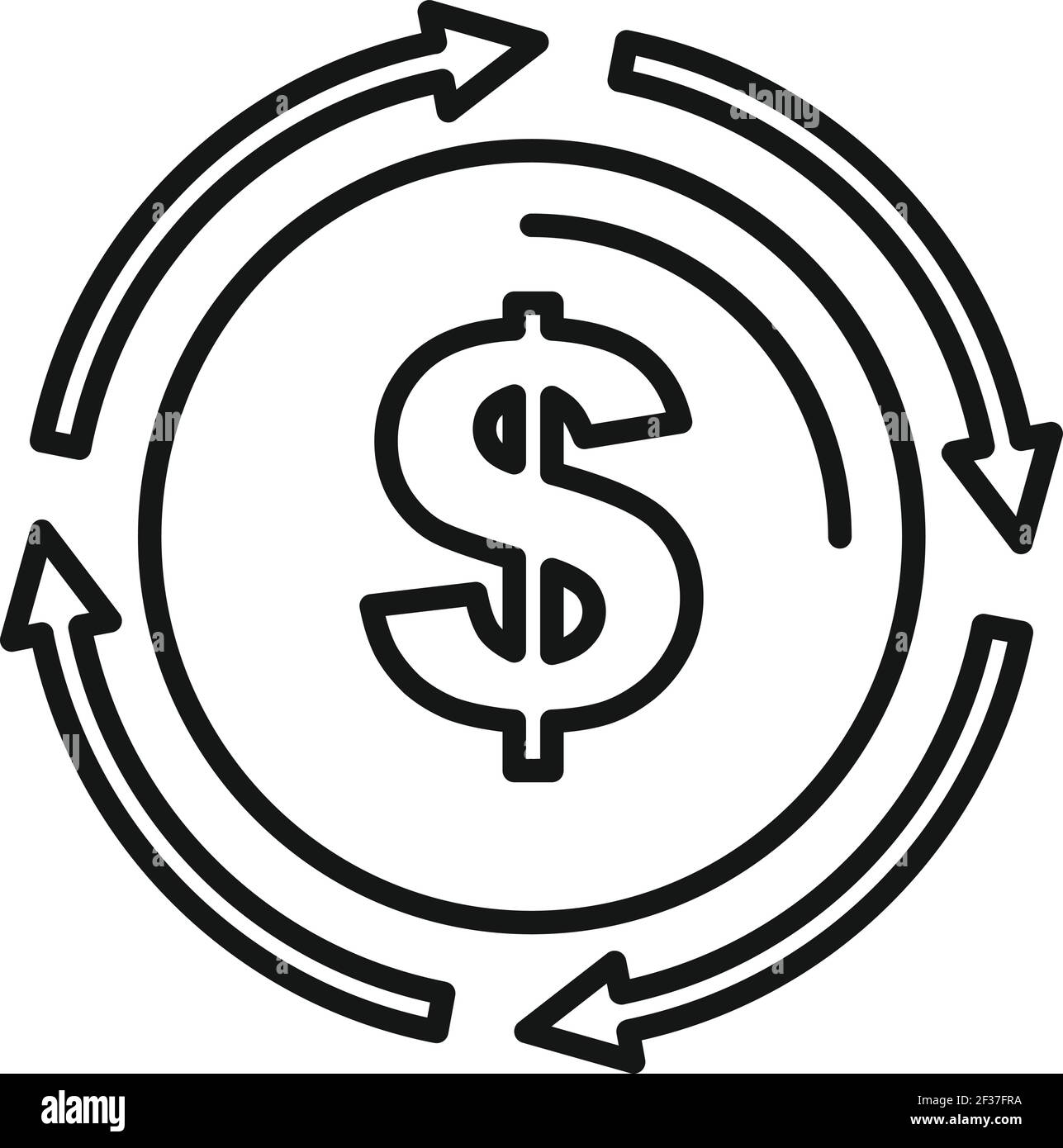 Marketing money circle icon, outline style Stock Vector Image & Art - Alamy