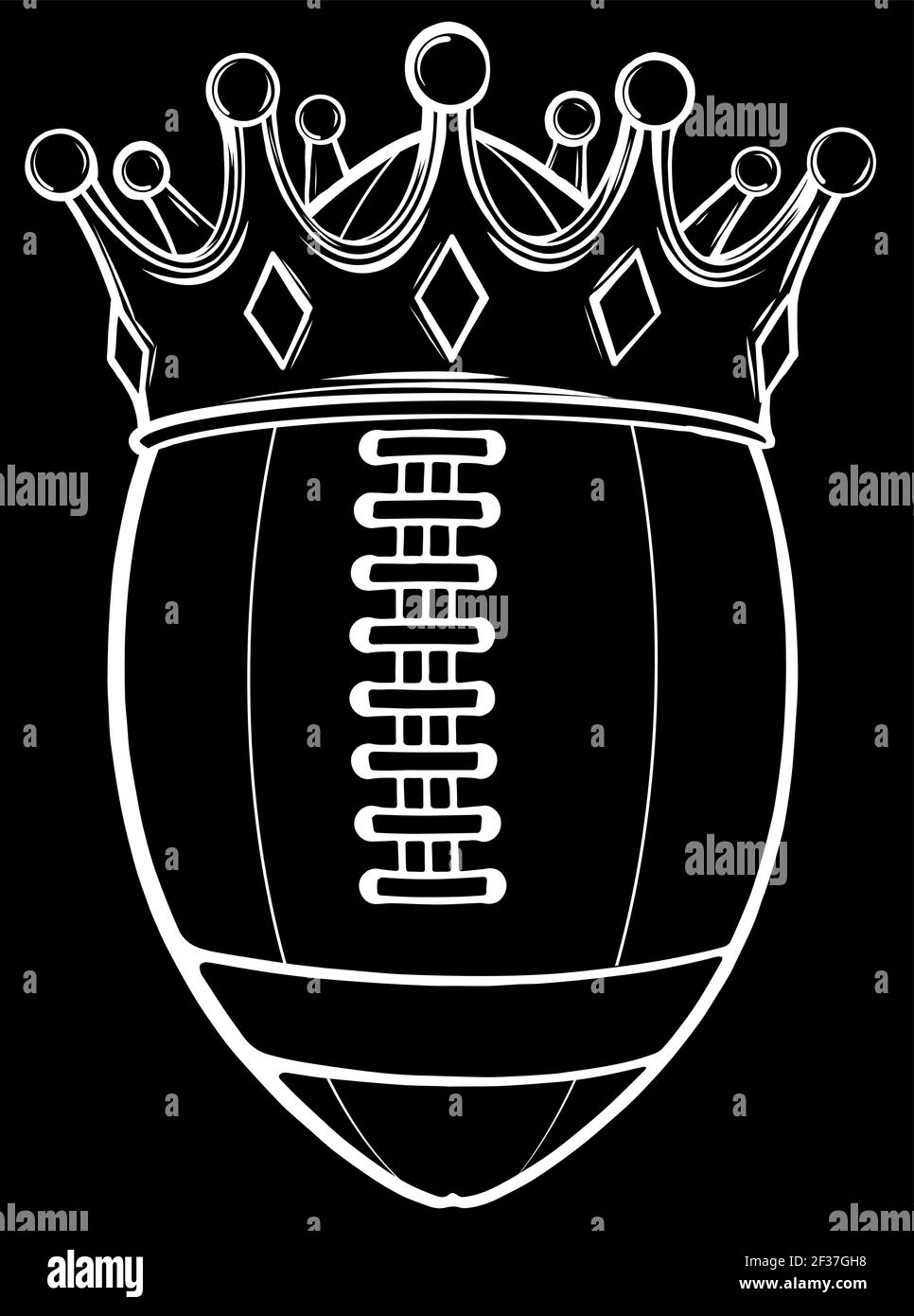 Ball with crown design, silhouette in black background Stock Vector ...