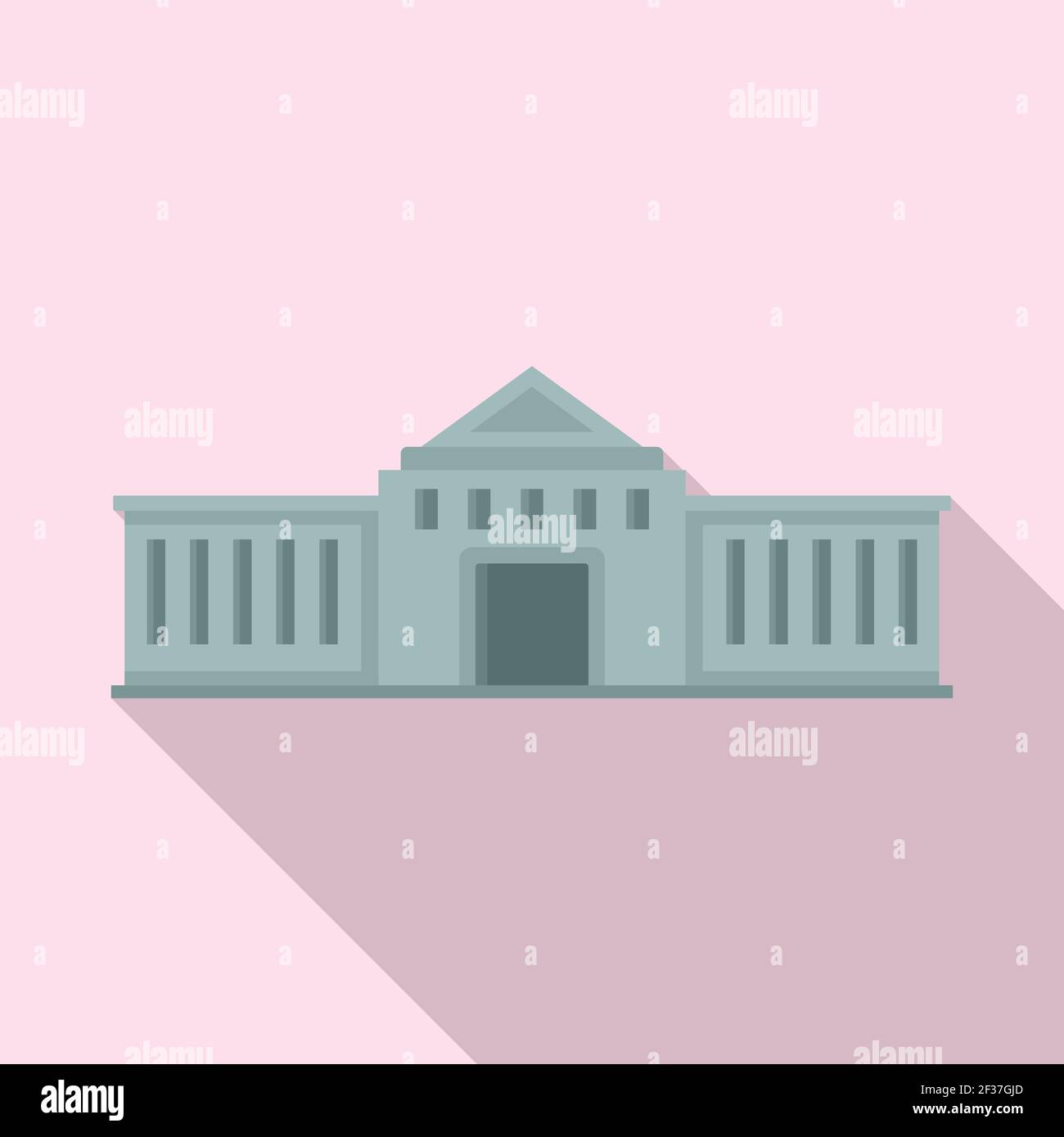 Train station building icon, flat style Stock Vector Image & Art - Alamy