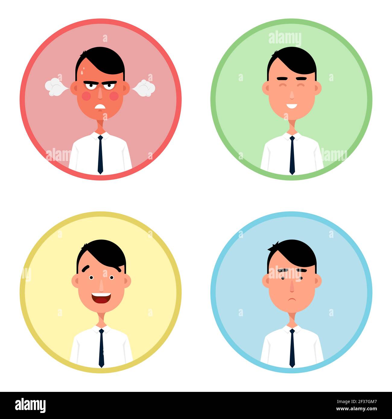 Happy people group unhappy Stock Vector Images - Alamy