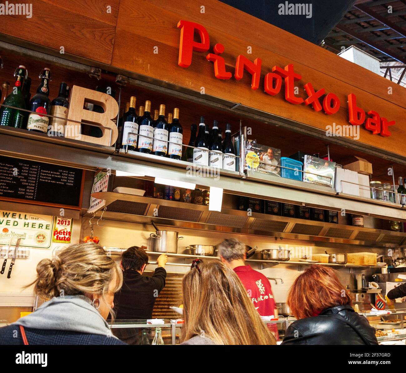 BARCELONA, SPAIN - MARCH 10, 2018: Famous Barcelona food market La ...
