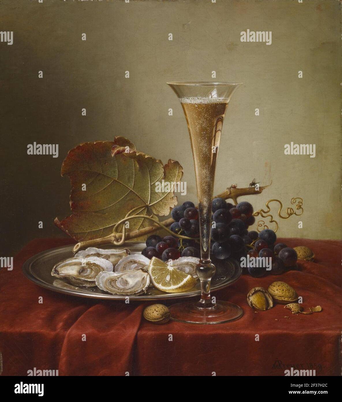 Johann Wilhelm Preyer - Still Life Stock Photo - Alamy