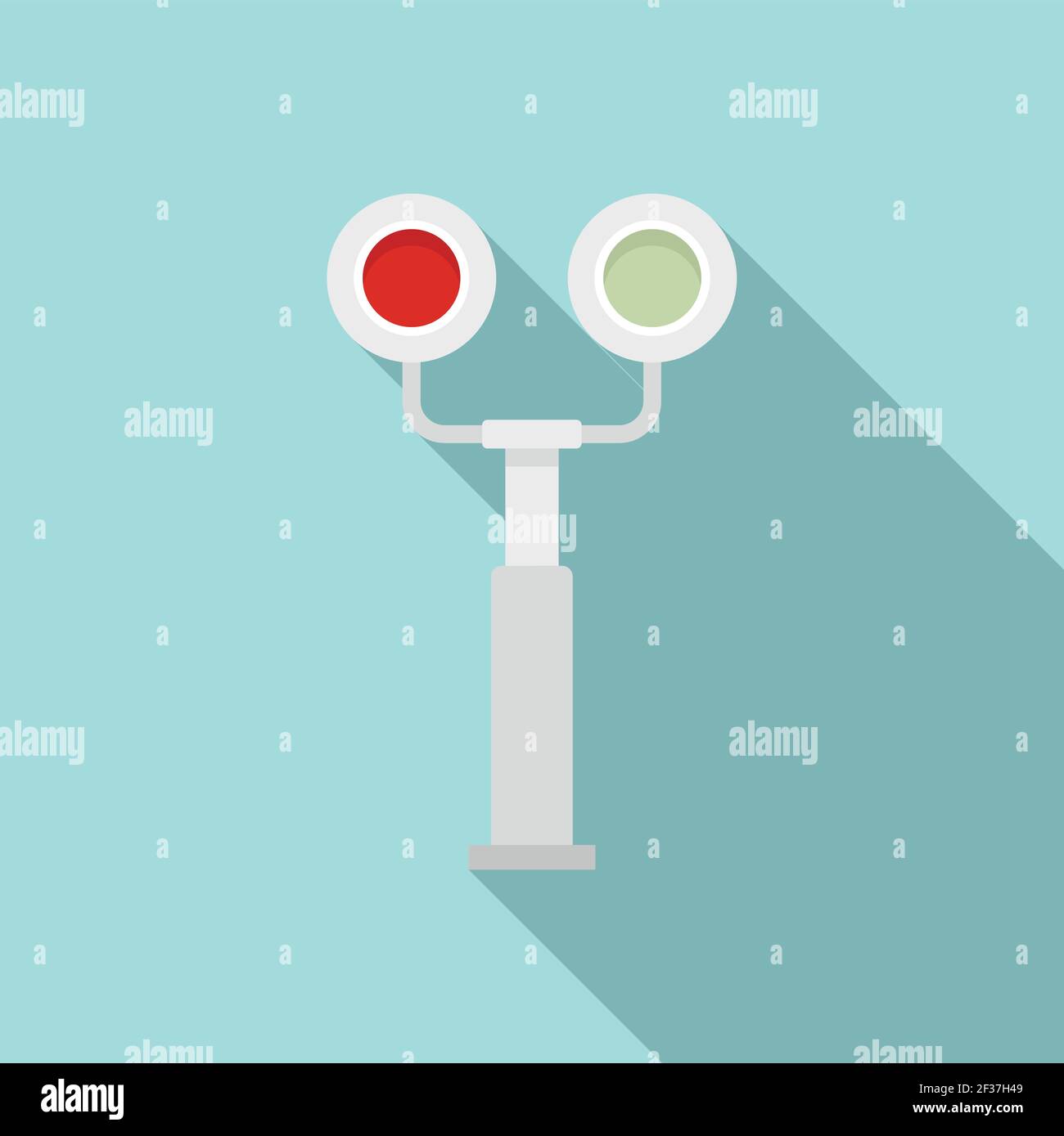Railroad traffic lights icon, flat style Stock Vector Image & Art - Alamy
