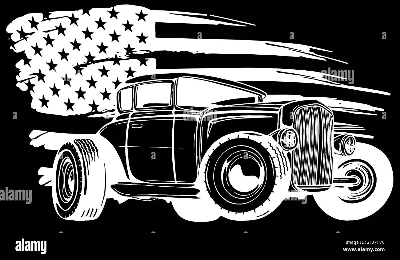 Hot Rod Silhouette Clip Art