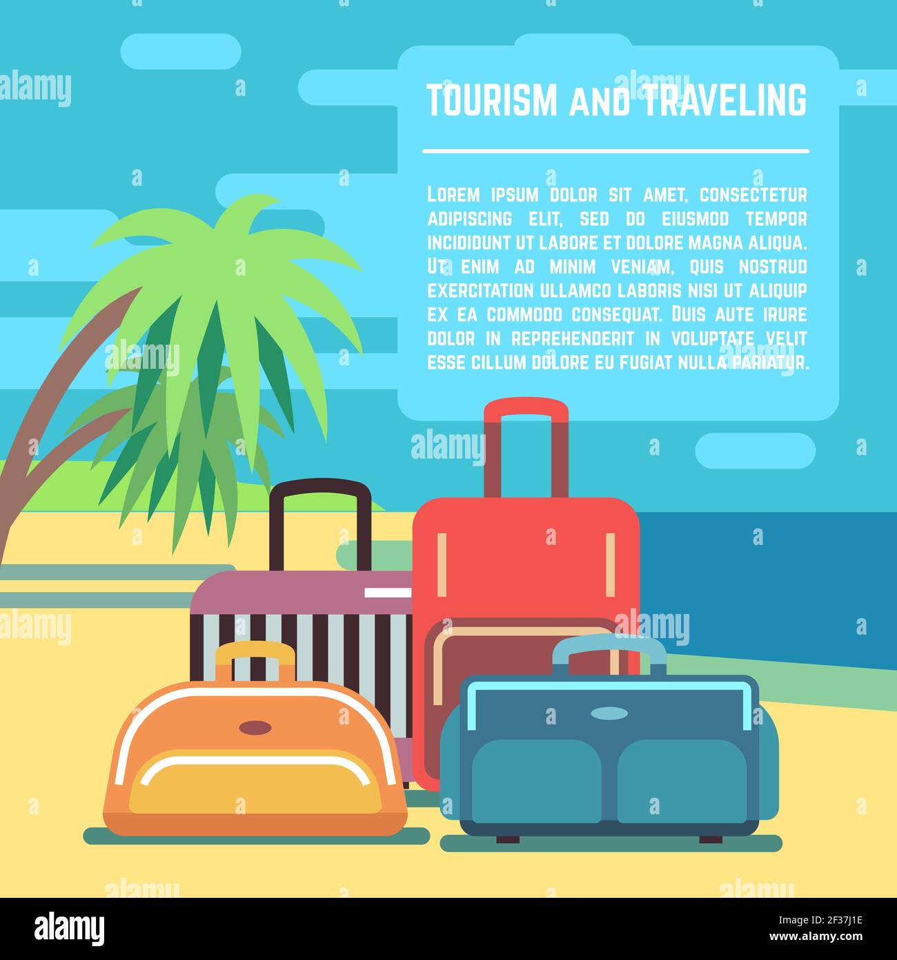 Traveling planning, summer holiday, tourism vector background. Summer ...