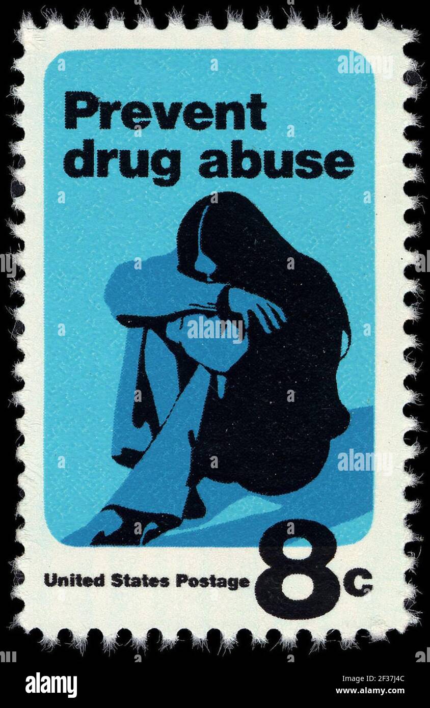 Prevent Drug Abuse 8c 1971 issue U.S. stamp Stock Photo - Alamy