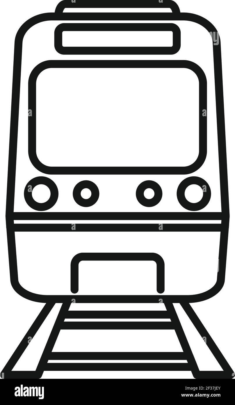 Subway train icon, outline style Stock Vector Image & Art - Alamy