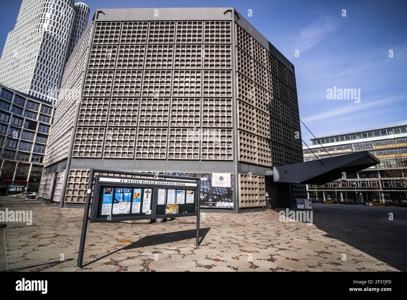 Famous Breitscheidplatz Square Berlin with Kaiser Wilhelm Memorial ...