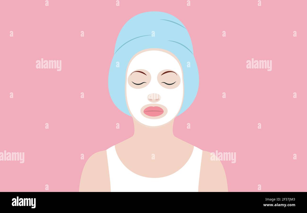 Facial mask Vector illustration in flat design Stock Vector Image & Art ...