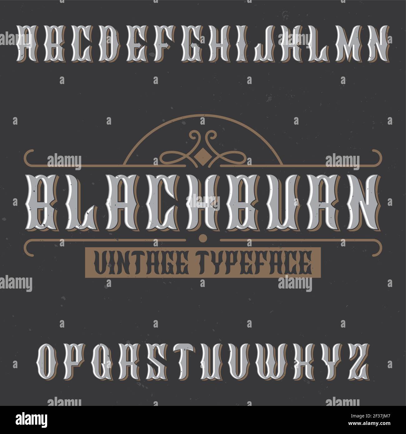 Vintage label typeface named Blackburn. Good font to use in any vintage ...