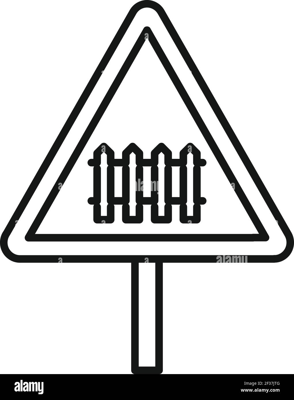 Railroad sign icon, outline style Stock Vector Image & Art - Alamy