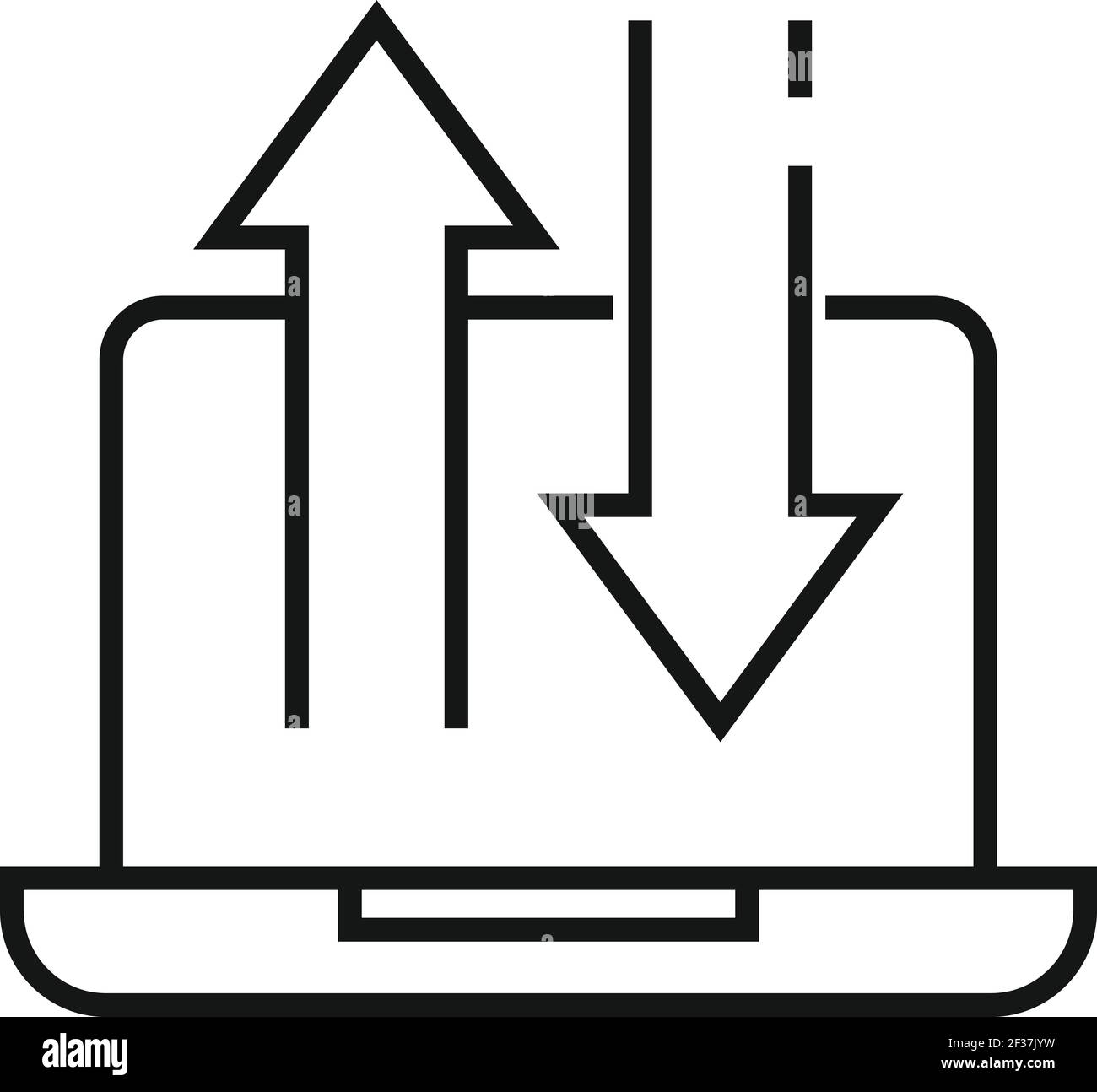 Engineer data laptop icon, outline style Stock Vector Image & Art - Alamy