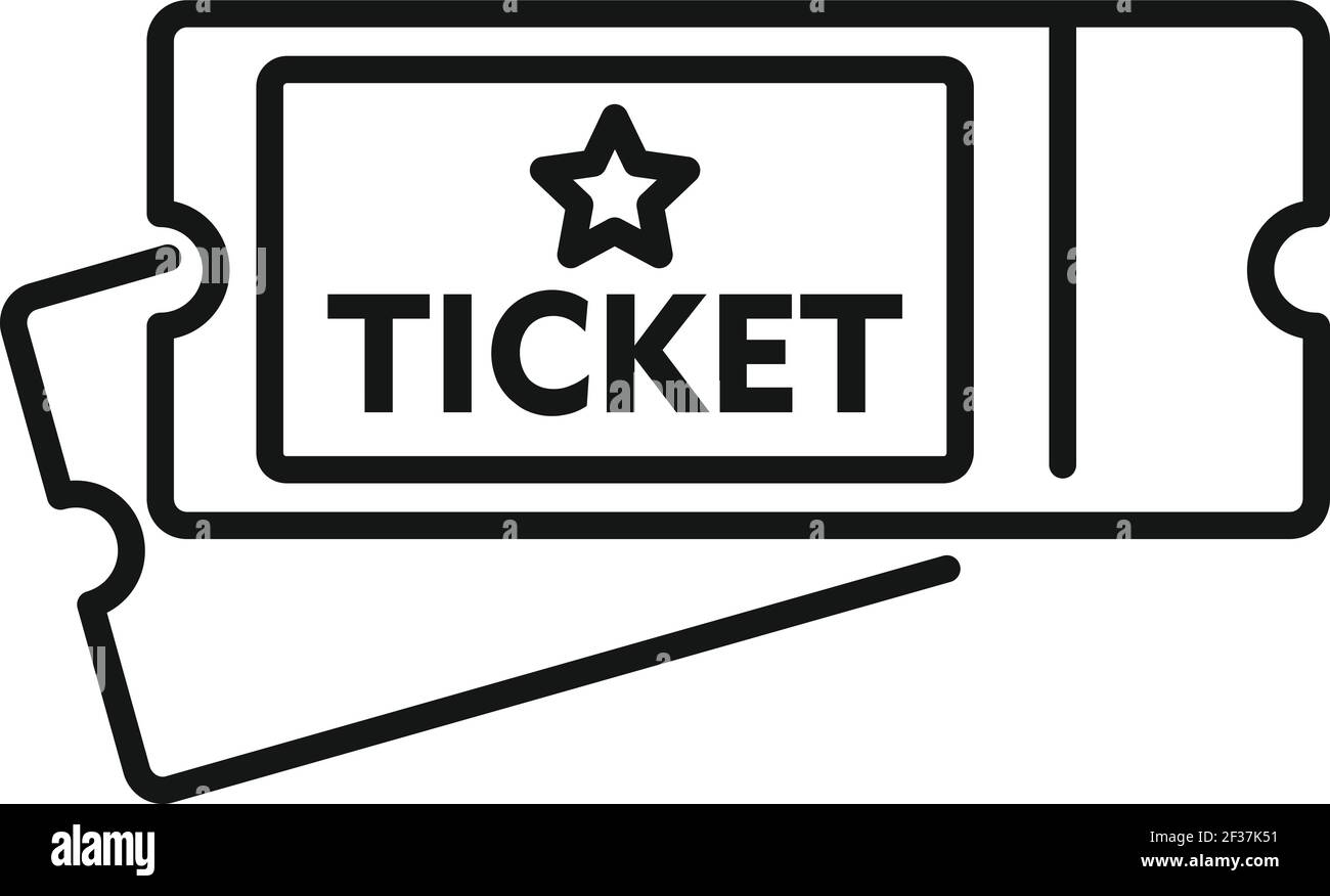Railway ticket icon outline Stock Vector Images - Alamy