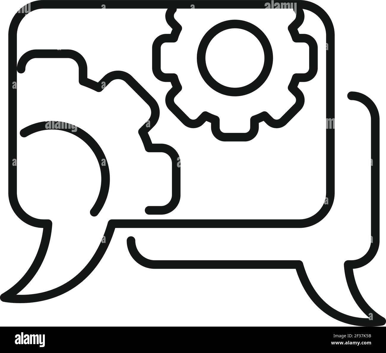 Communications engineer chat icon, outline style Stock Vector Image ...