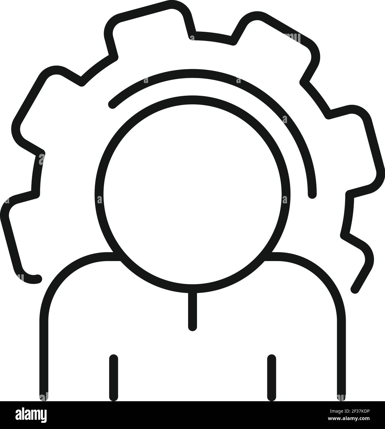 Engineer gear system icon, outline style Stock Vector Image & Art - Alamy