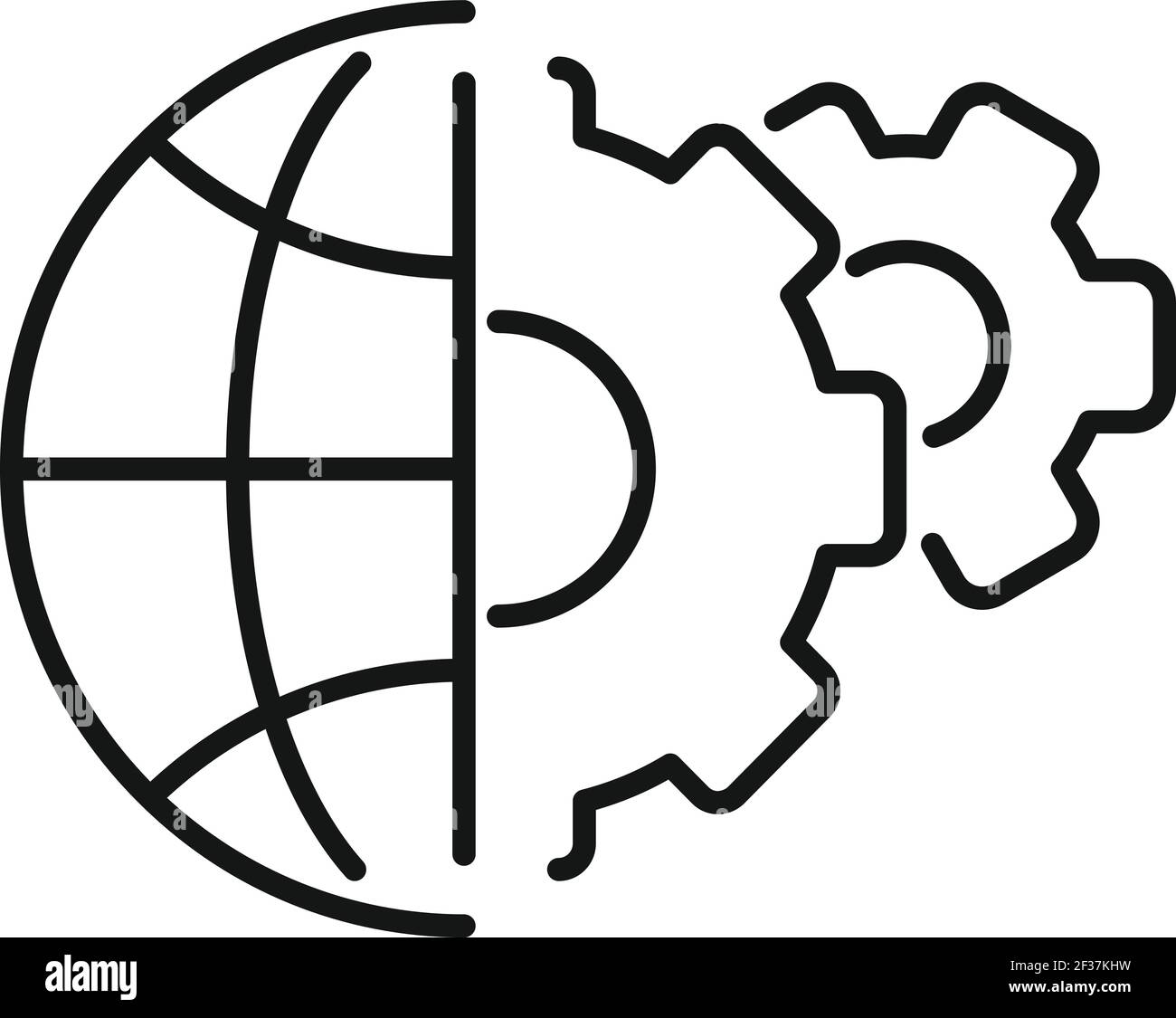 Global communication engineer icon, outline style Stock Vector Image ...