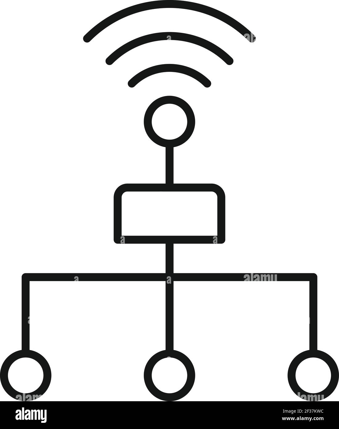 Communications engineer scheme icon, outline style Stock Vector Image ...