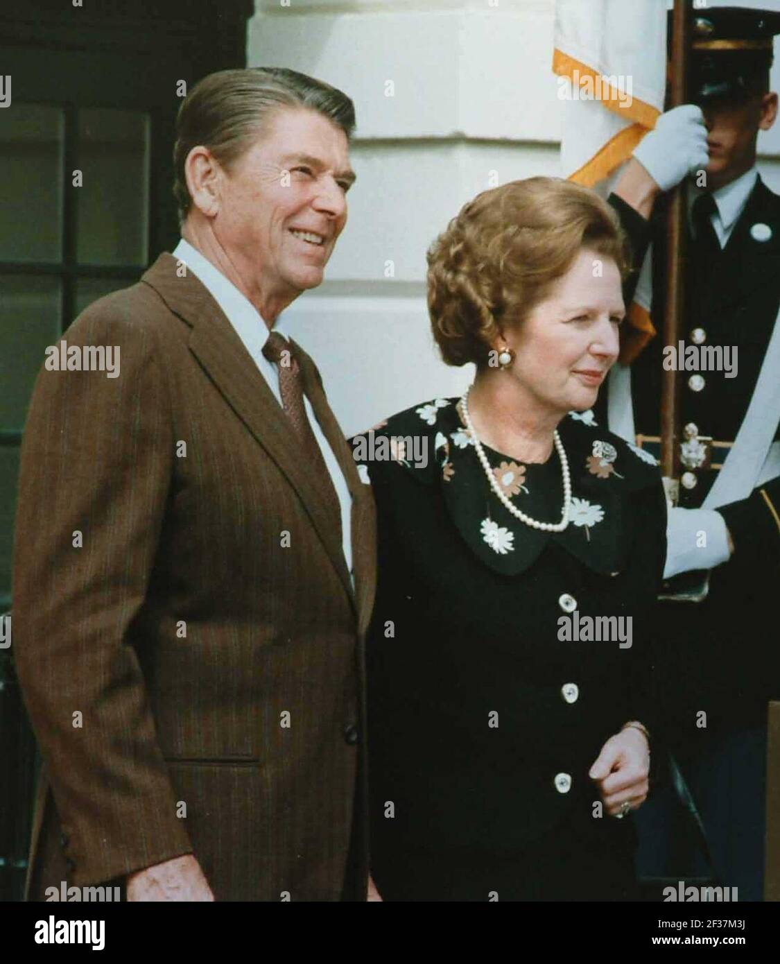Prime Minister Margaret Thatcher and President Ronald Reagan Stock ...