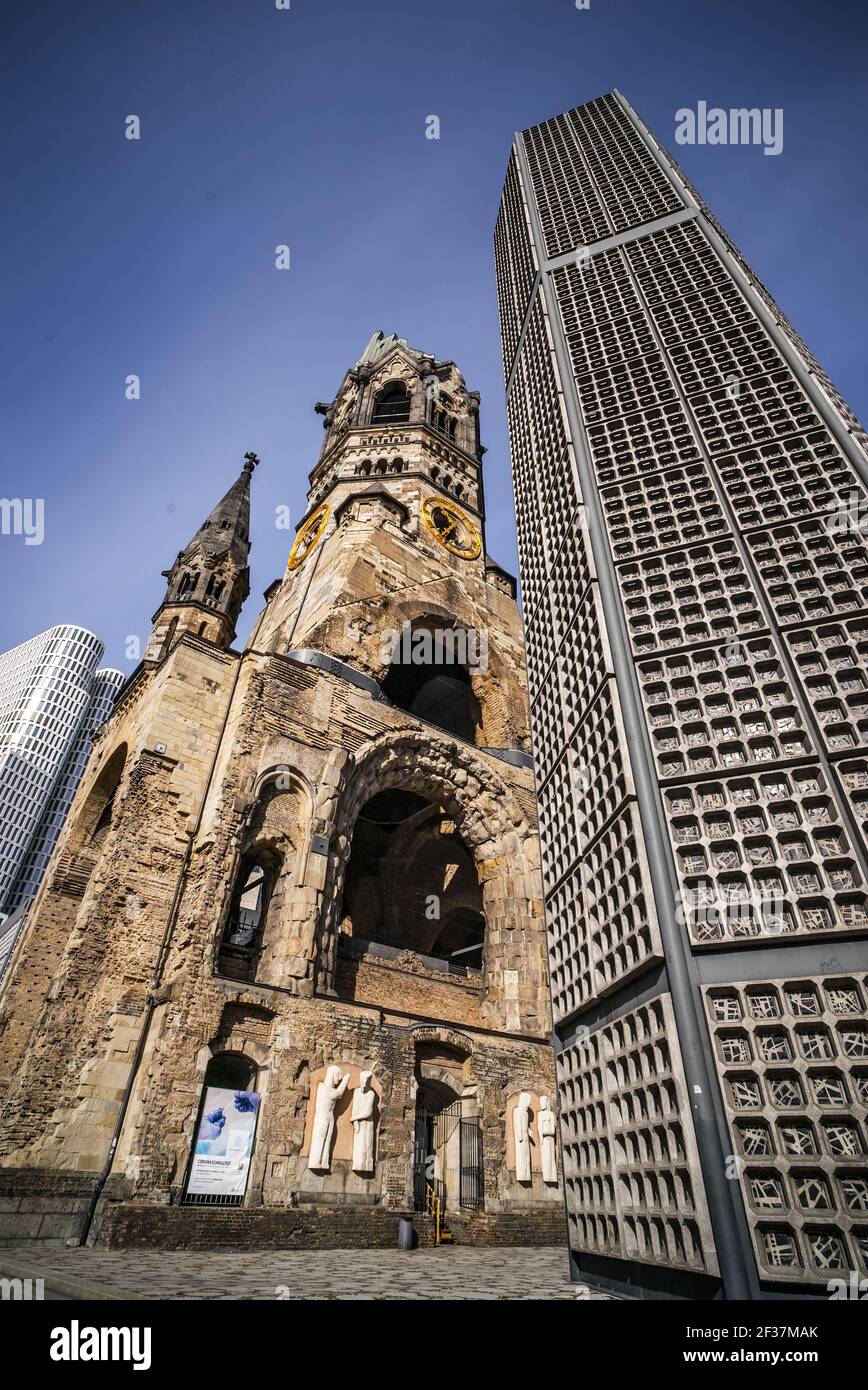 Famous Kaiser Wilhelm Memorial Church in Berlin Stock Photo - Alamy