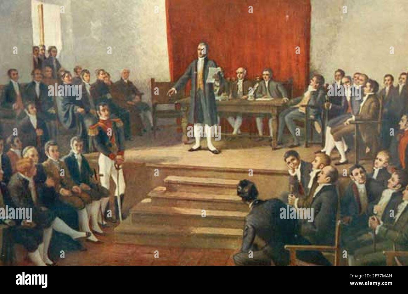 Primer Congreso Nacional de Chile Color Stock Photo - Alamy