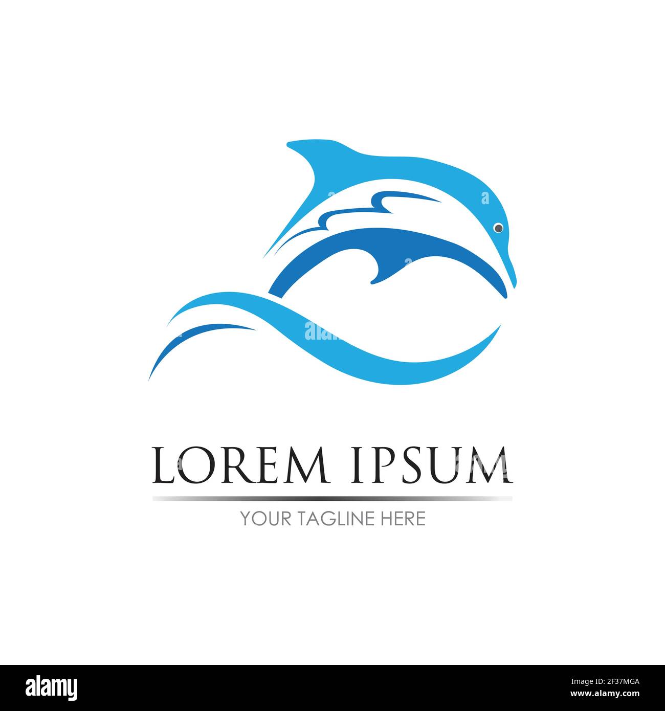 Dolphin Logo Template Vector. Dolphin jumping logo design concept Stock Vector Image & Art - Alamy