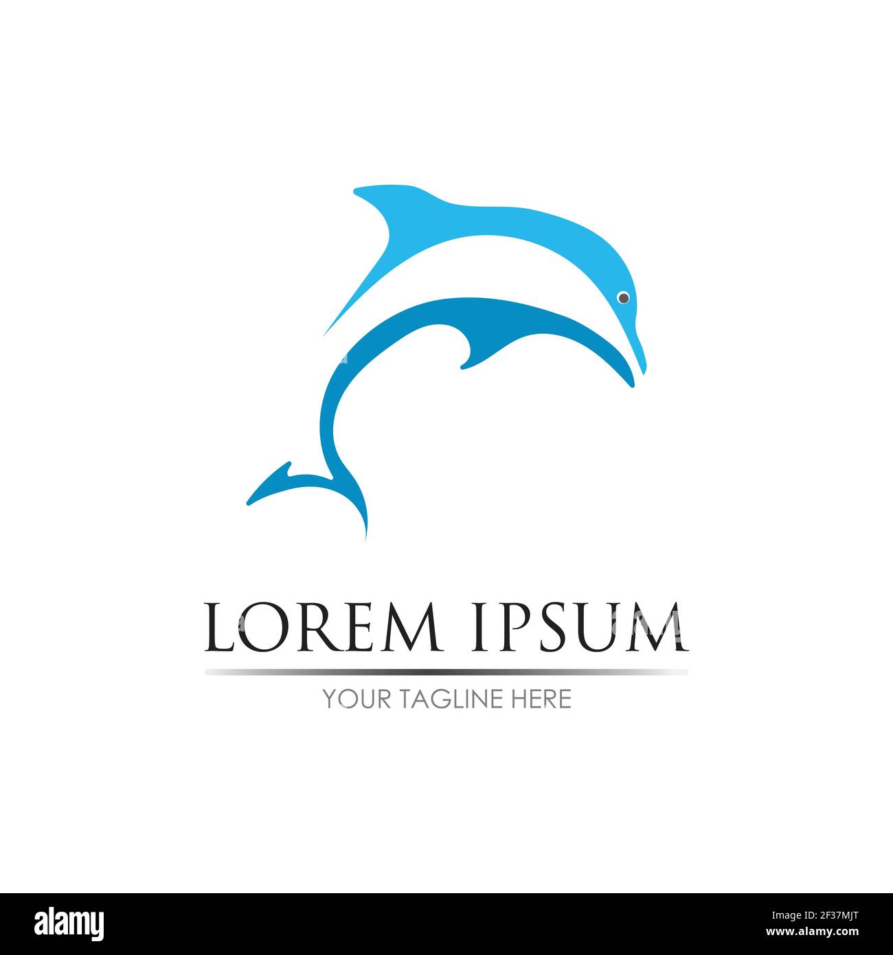 Dolphin Logo Template Vector. Dolphin jumping logo design concept Stock ...