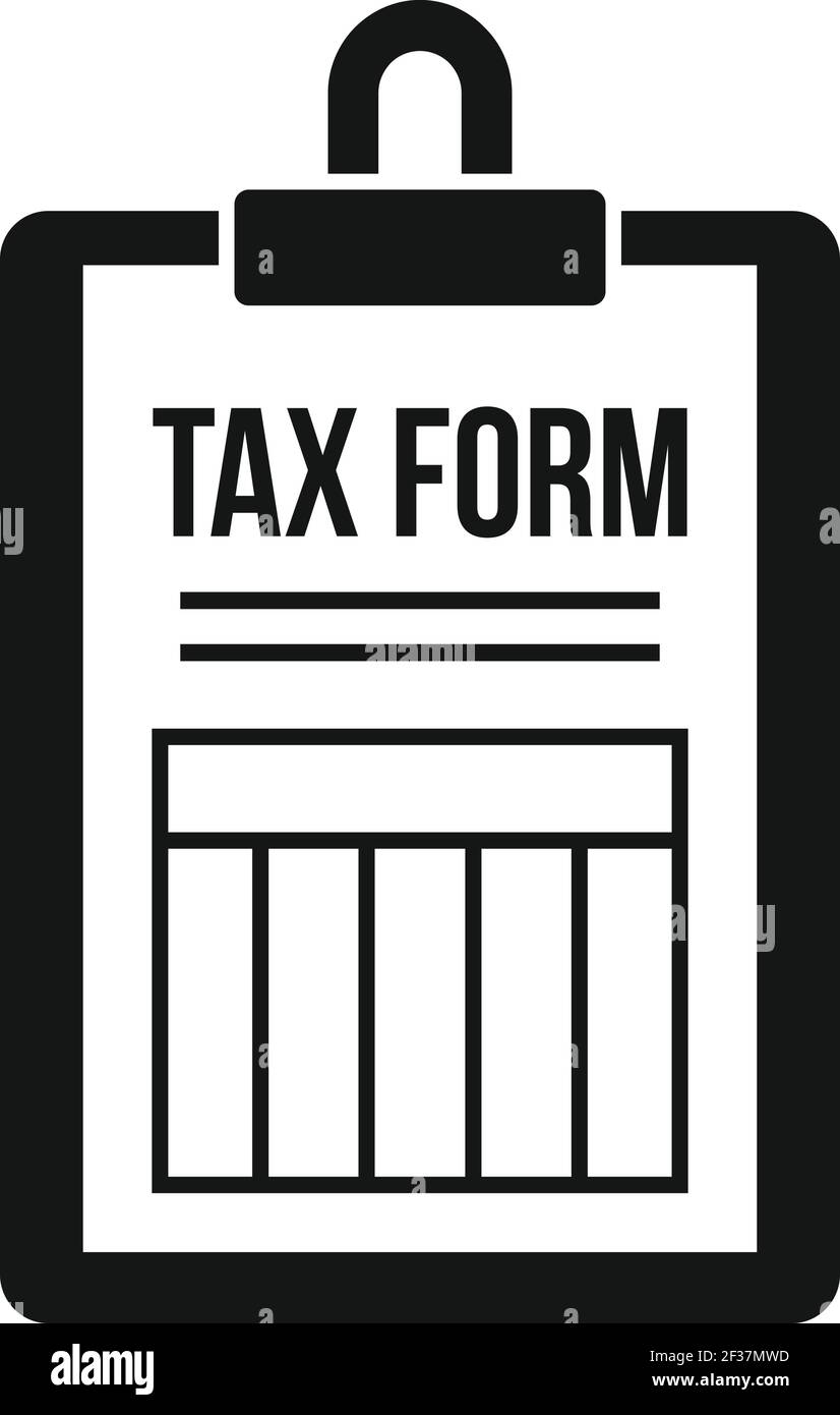 Tax form clipboard icon, simple style Stock Vector Image & Art - Alamy
