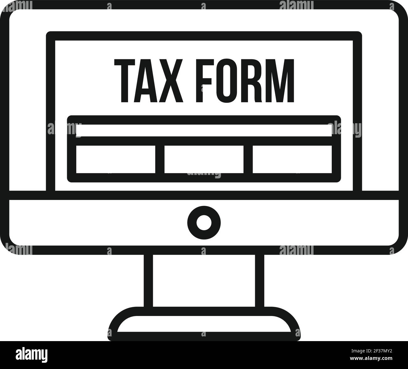 Online tax form icon, outline style Stock Vector Image & Art - Alamy