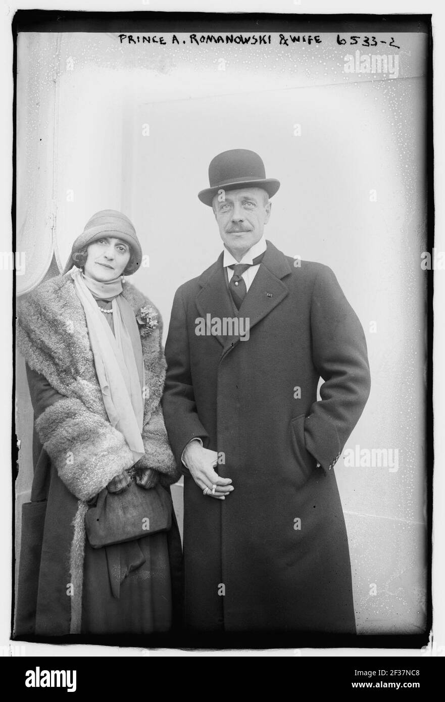 Prince A. Romanowski & wife Stock Photo - Alamy