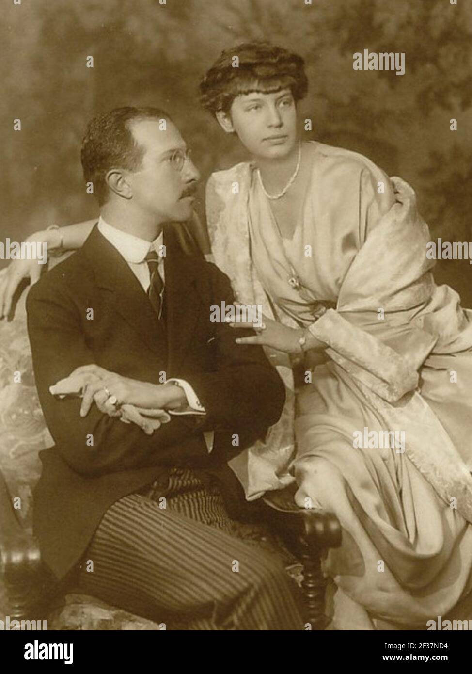 Prince Adalbert of Bavaria with Countess Augusta von Seefried auf ...