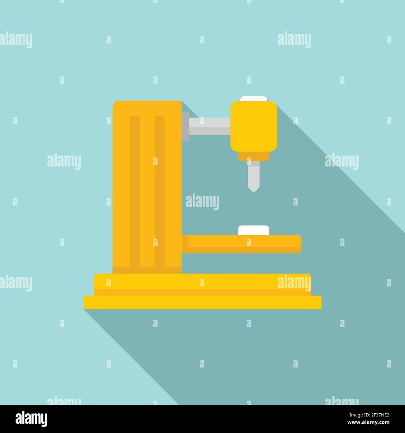 Industrial milling machine icon, flat style Stock Vector Image & Art ...