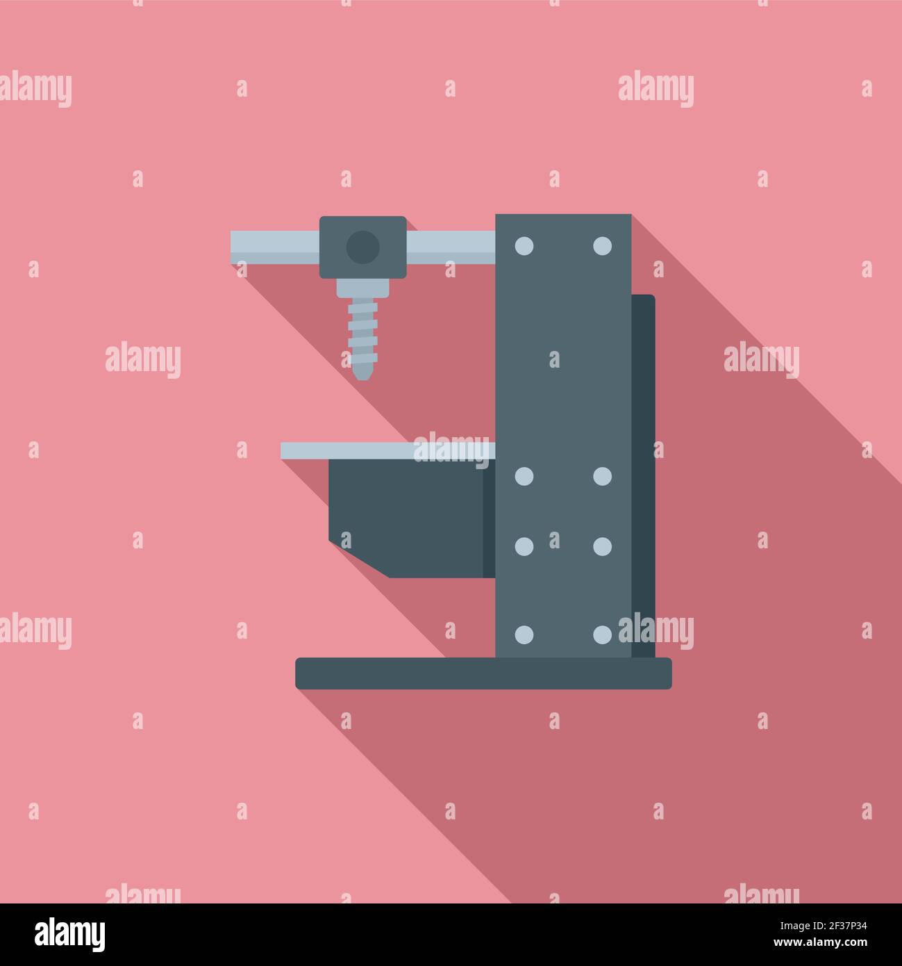 Milling machine equipment icon, flat style Stock Vector Image & Art - Alamy