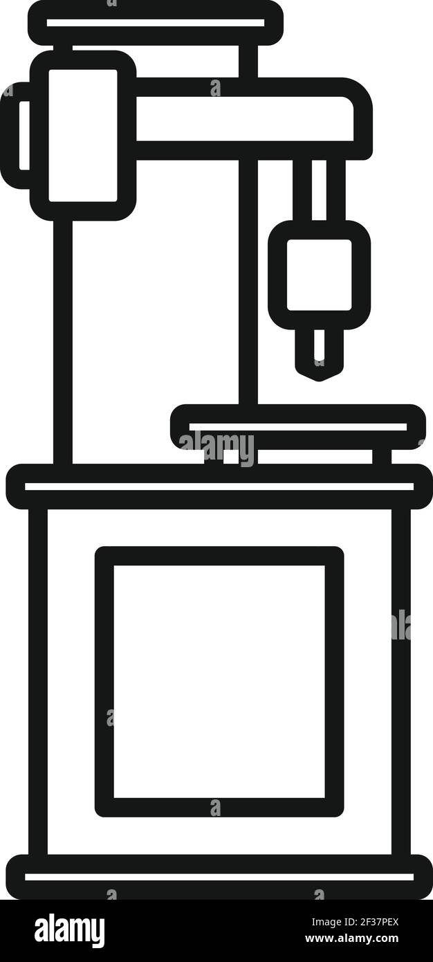 Milling machine metalwork icon, outline style Stock Vector Image & Art ...