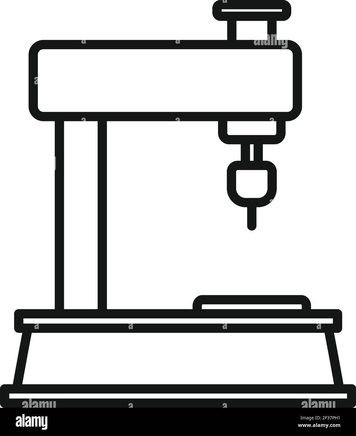 Industry milling machine icon, outline style Stock Vector Image & Art ...