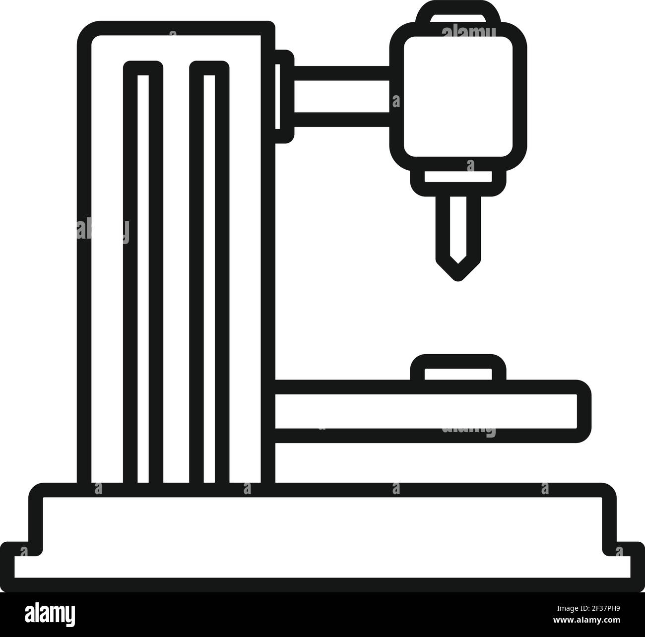 Industrial milling machine icon, outline style Stock Vector Image & Art ...