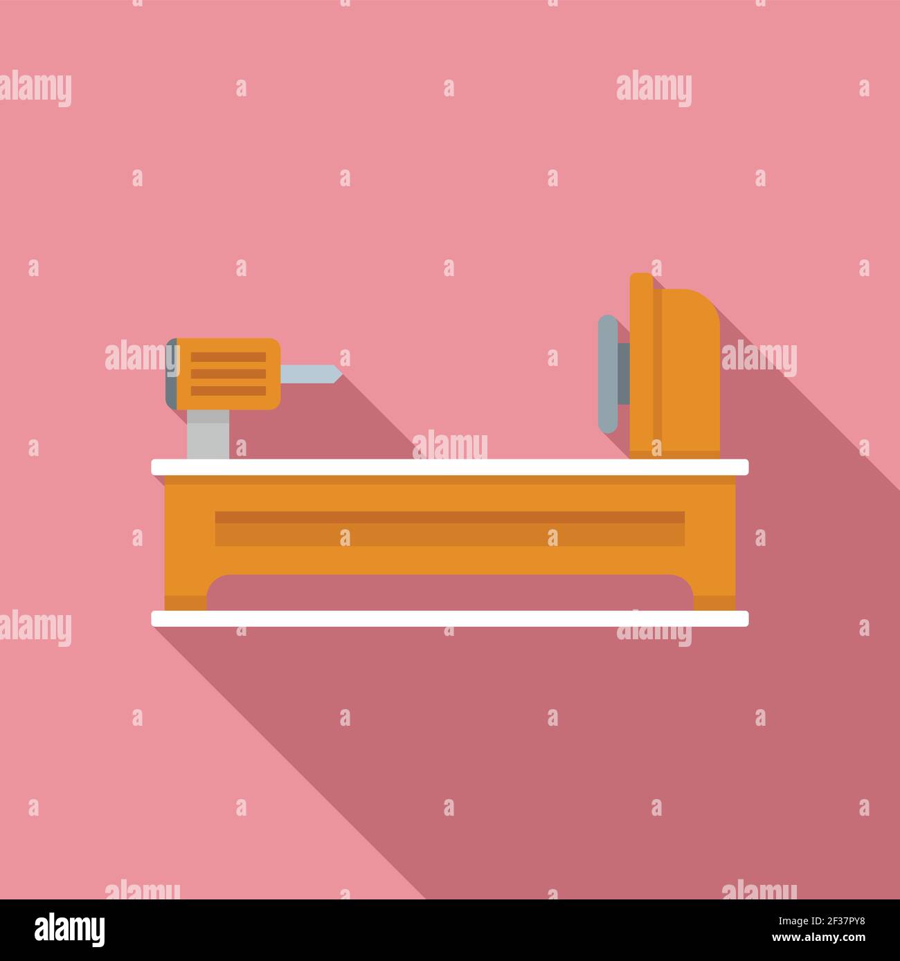 Electric lathe icon, flat style Stock Vector Image & Art - Alamy