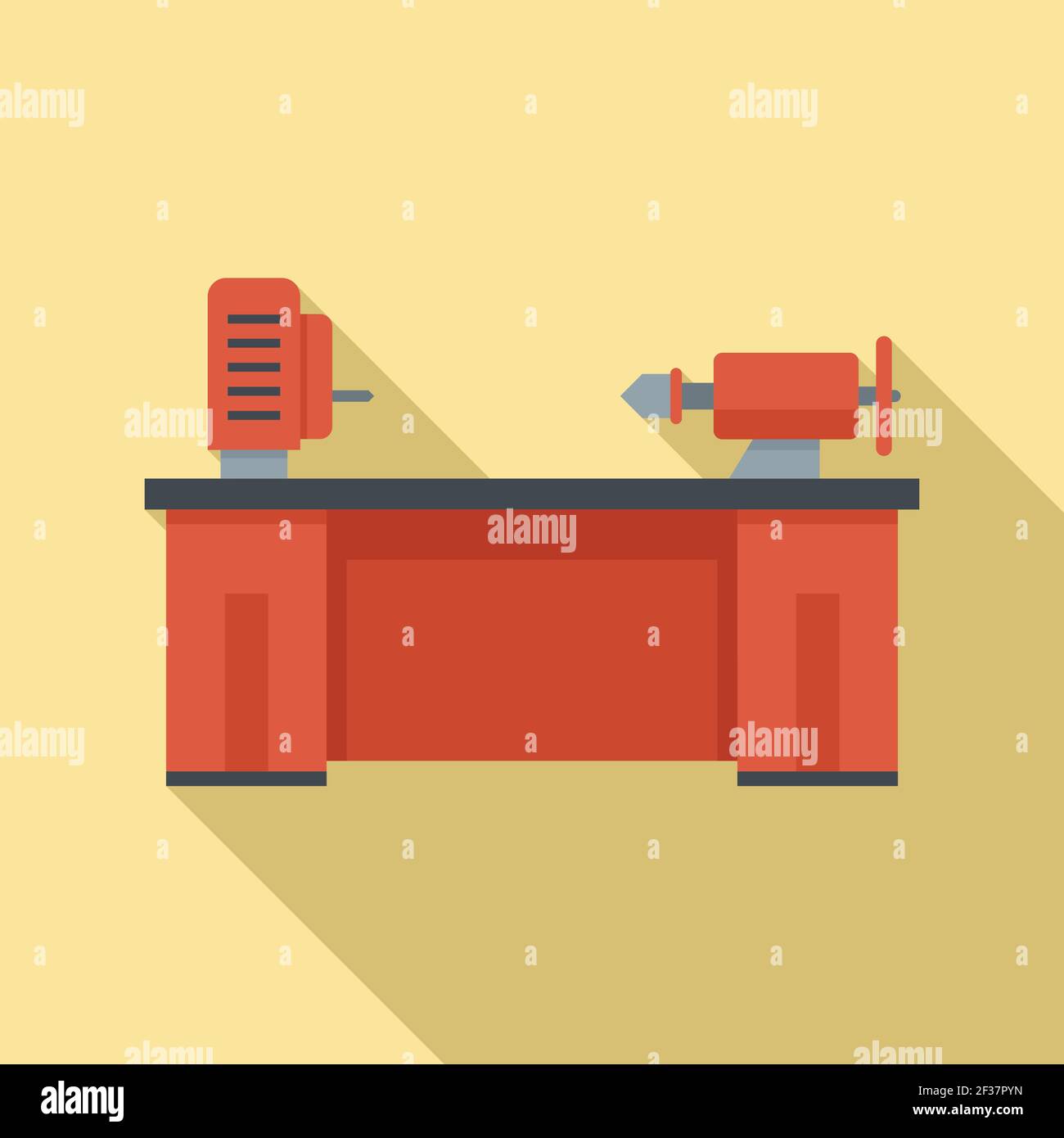 Lathe machine icon, flat style Stock Vector Image & Art - Alamy
