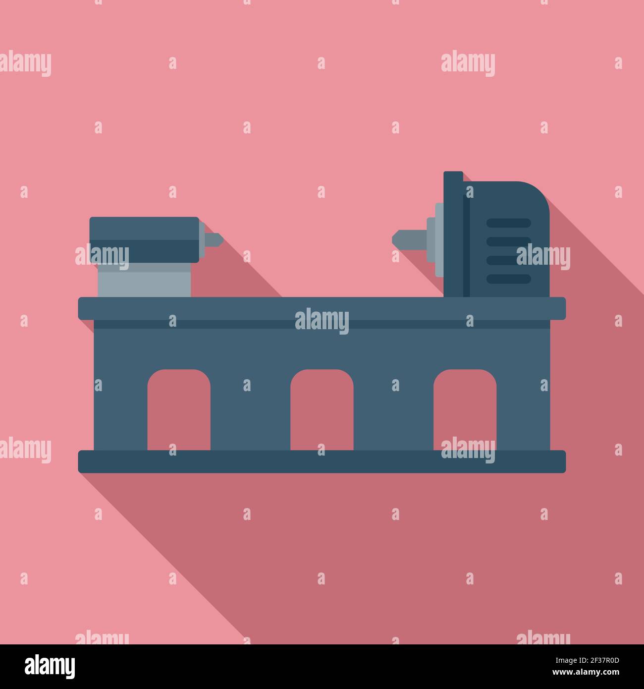 Industry lathe icon, flat style Stock Vector Image & Art - Alamy