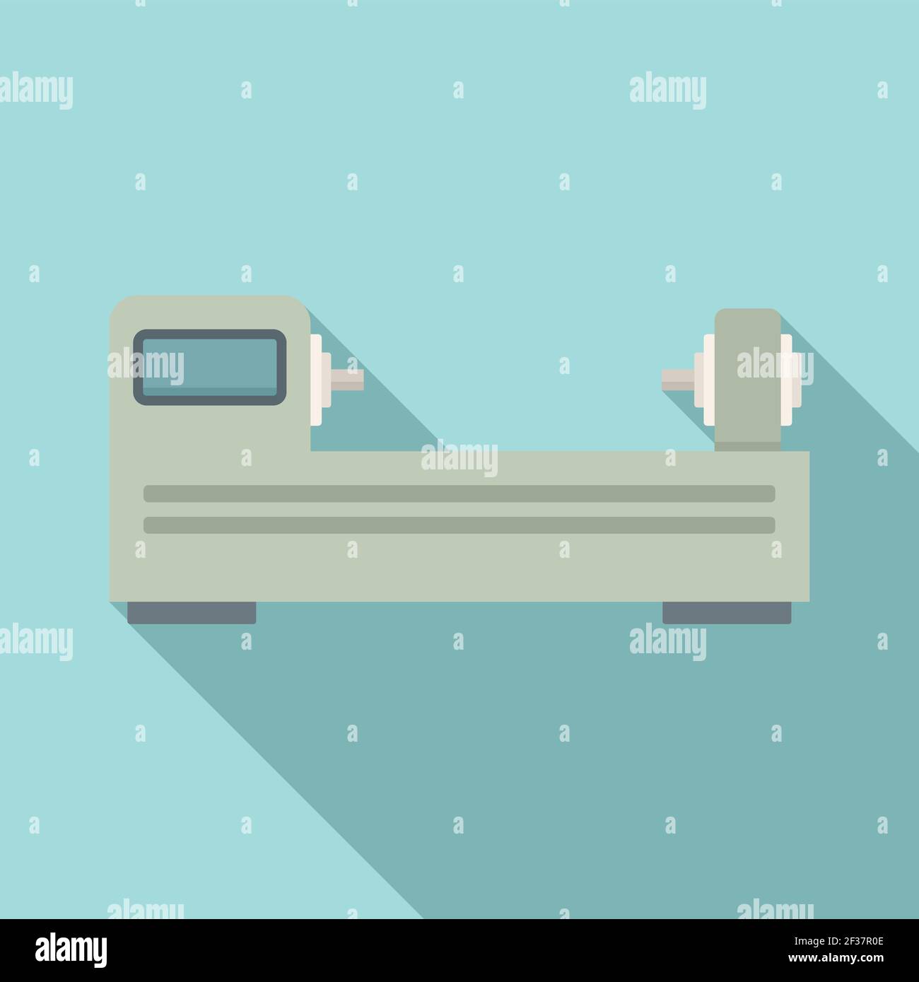 Cnc lathe icon, flat style Stock Vector Image & Art - Alamy