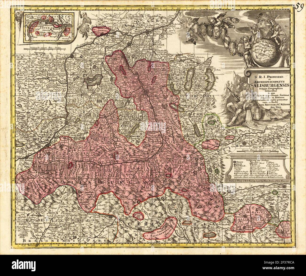 Salzburg map hi-res stock photography and images - Alamy