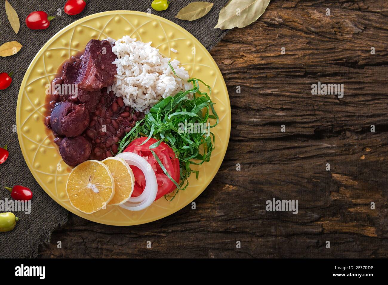 Feijoada dish of typical Brazilian food Top view Stock Photo - Alamy