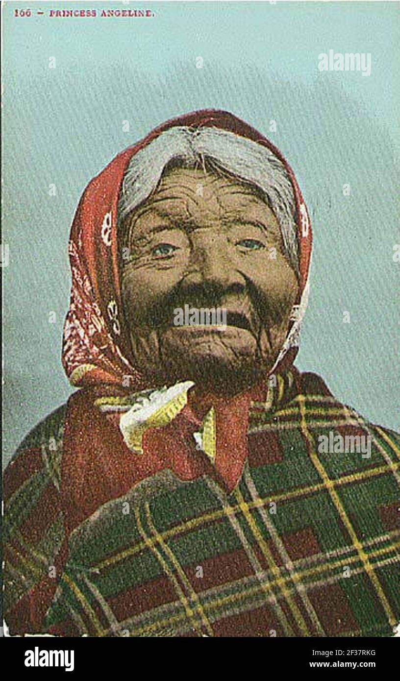 Princess Angeline on light blue background, nd (PORTRAITS 769 Stock ...