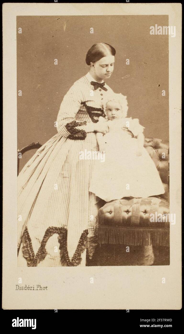 Princess Clotilde and baby (probably Napolèon Victor Bonaparte, born ...