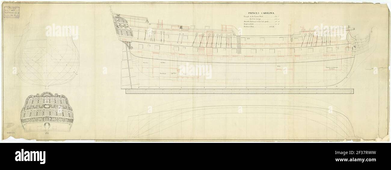 Princess Caroline (captured 1780) (alternative spelling- Princess ...