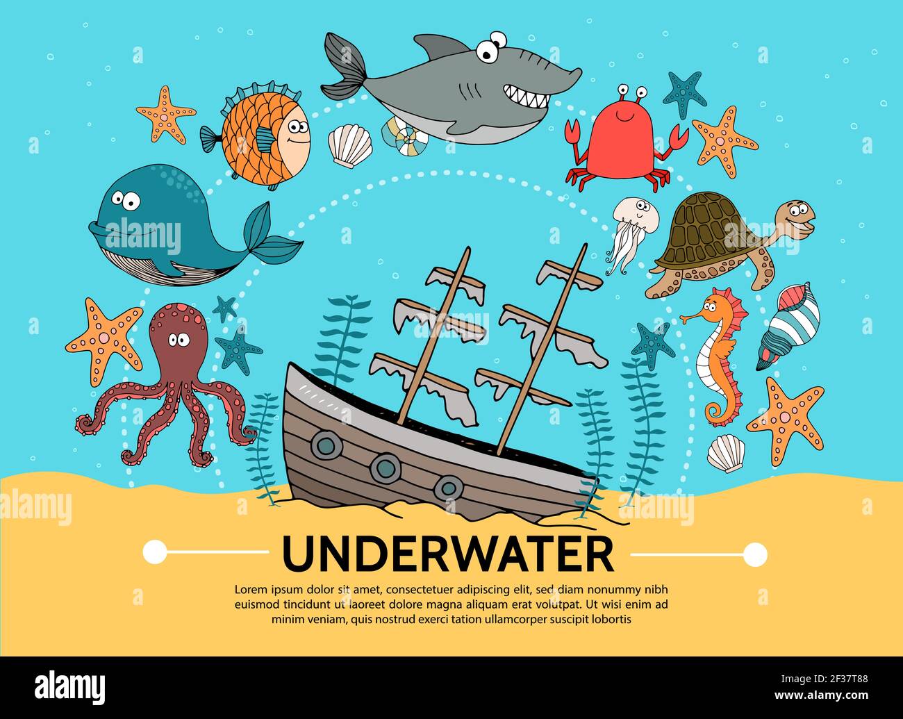 Sunken into sand Stock Vector Images - Alamy